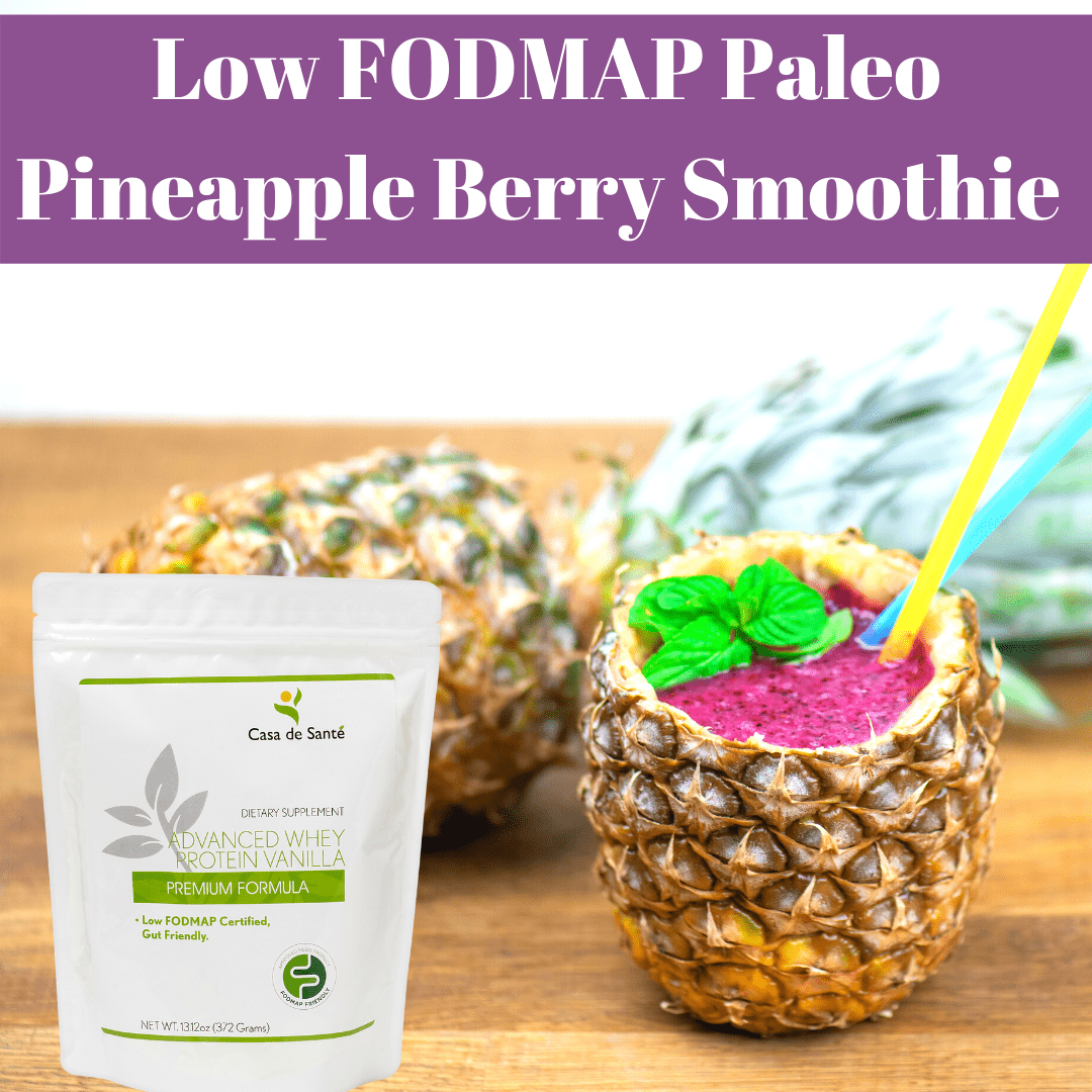 Low FODMAP Paleo Pineapple Berry Smoothie - casa de sante