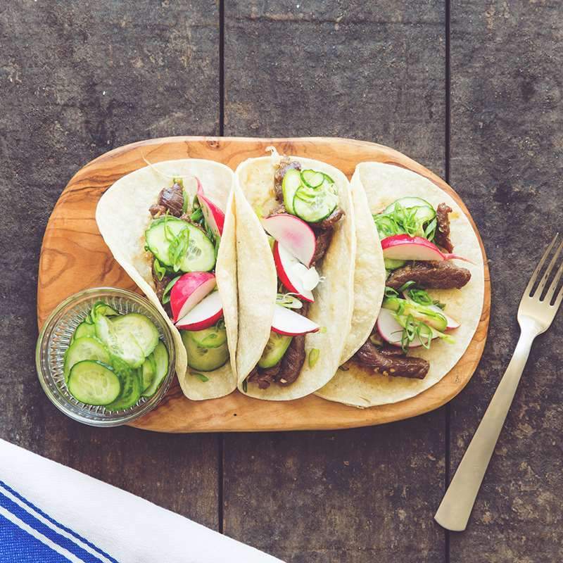 Modern Asian: Soy Ginger Steak Tacos – casa de sante